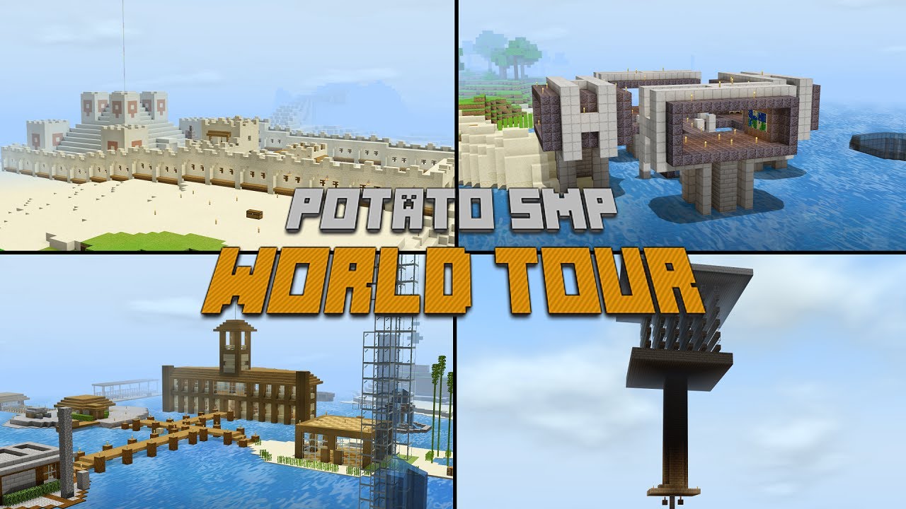 Potato SMP WORLD TOUR - Minecraft Bedrock Survival Realm - YouTube