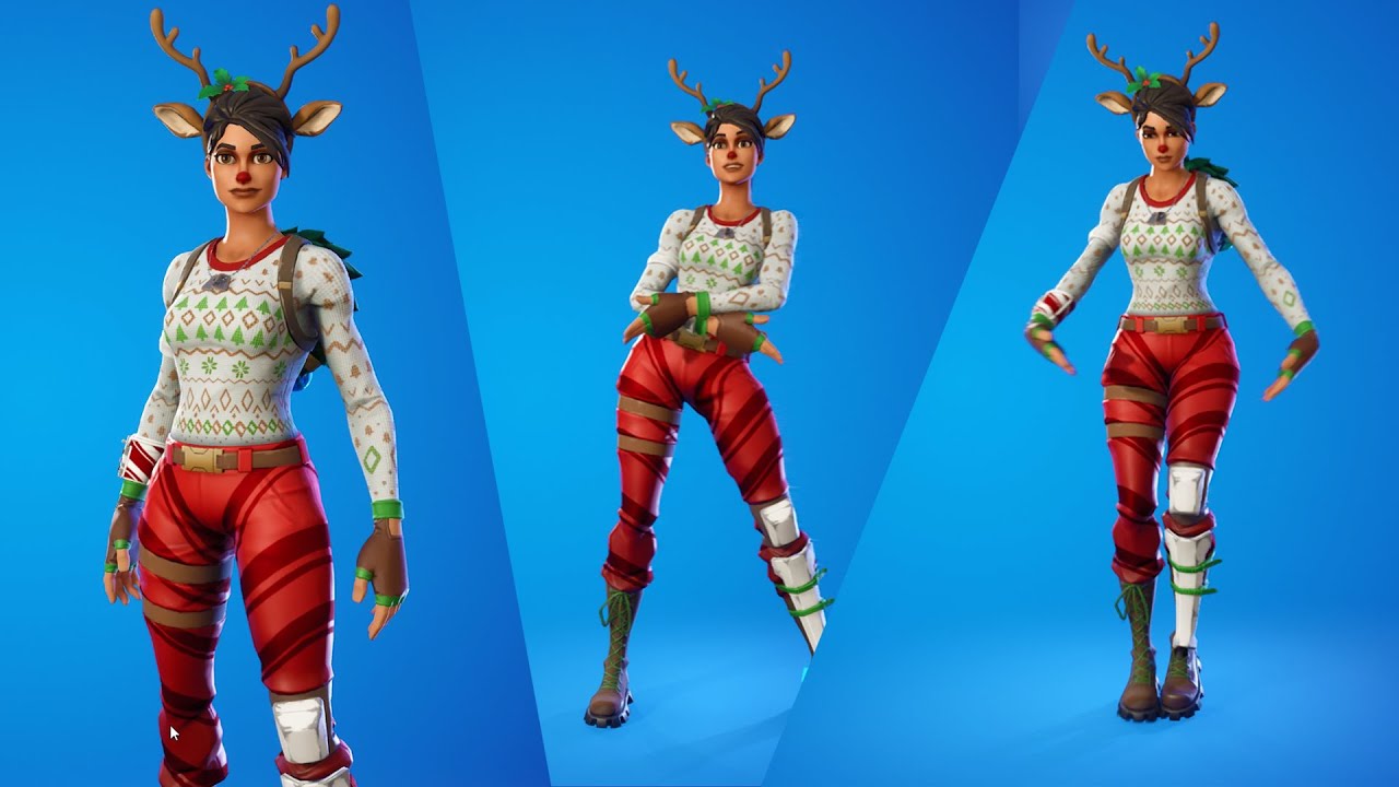 Red-Nosed Raider Skin Showcase with popular Emotes | Combos - YouTube