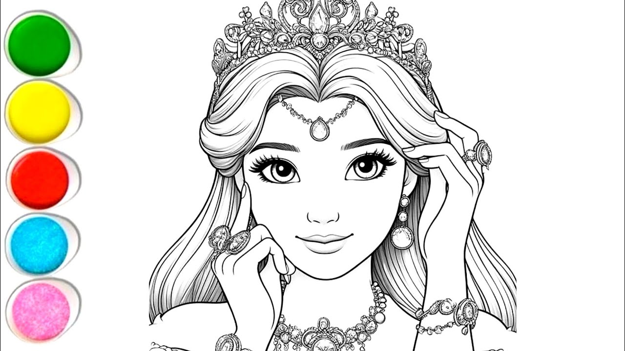 Beautiful Princess Drawing || How ToDraw Elsa Easy || Disney Princess ...