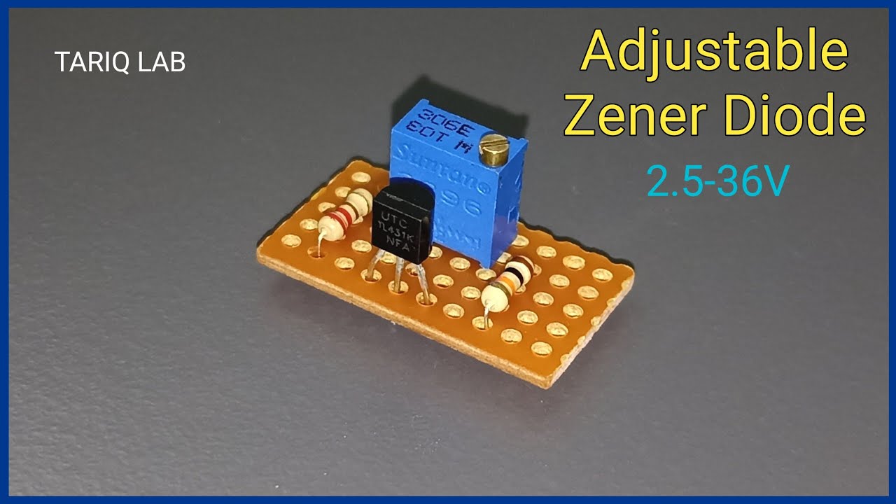 How To Make Adjustable Zener Diode - YouTube