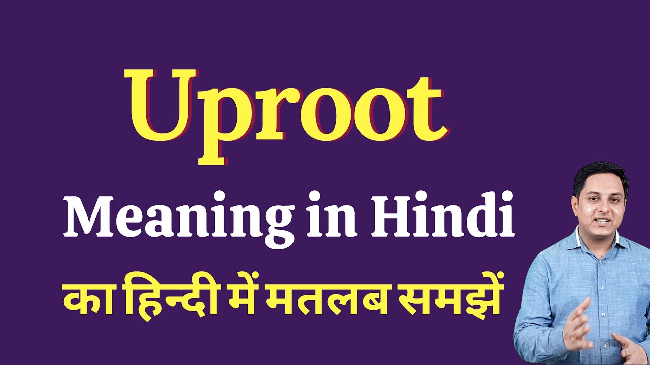 Uproot meaning in Hindi | Uproot ka matlab kya hota hai - YouTube