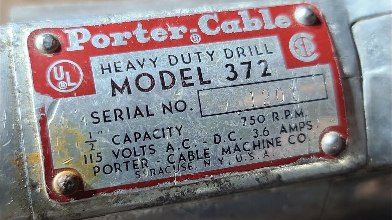 Porter-Cable USA #372 Classic 1/2" Heavy-Duty Compact D-Handle Drill ...