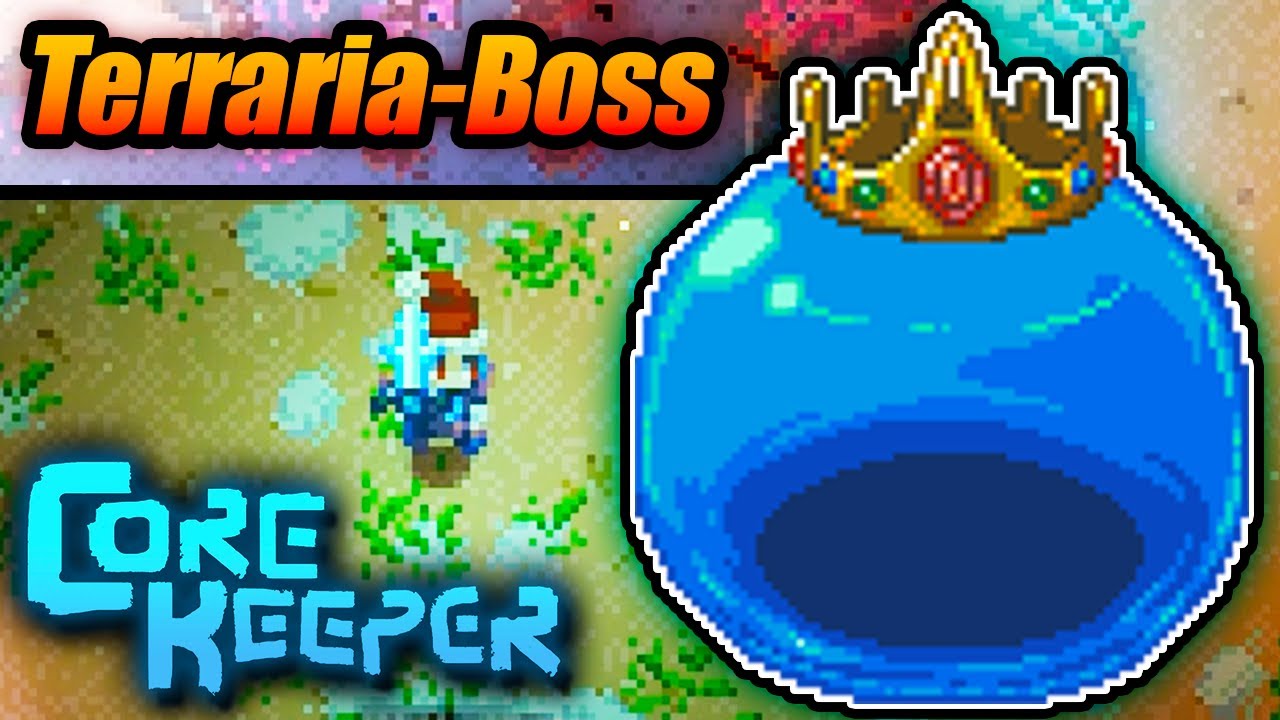 Das Crossover mit TERRARIA, der SCHLEIMKÖNIG! 👑 | CORE KEEPER | #21 ...
