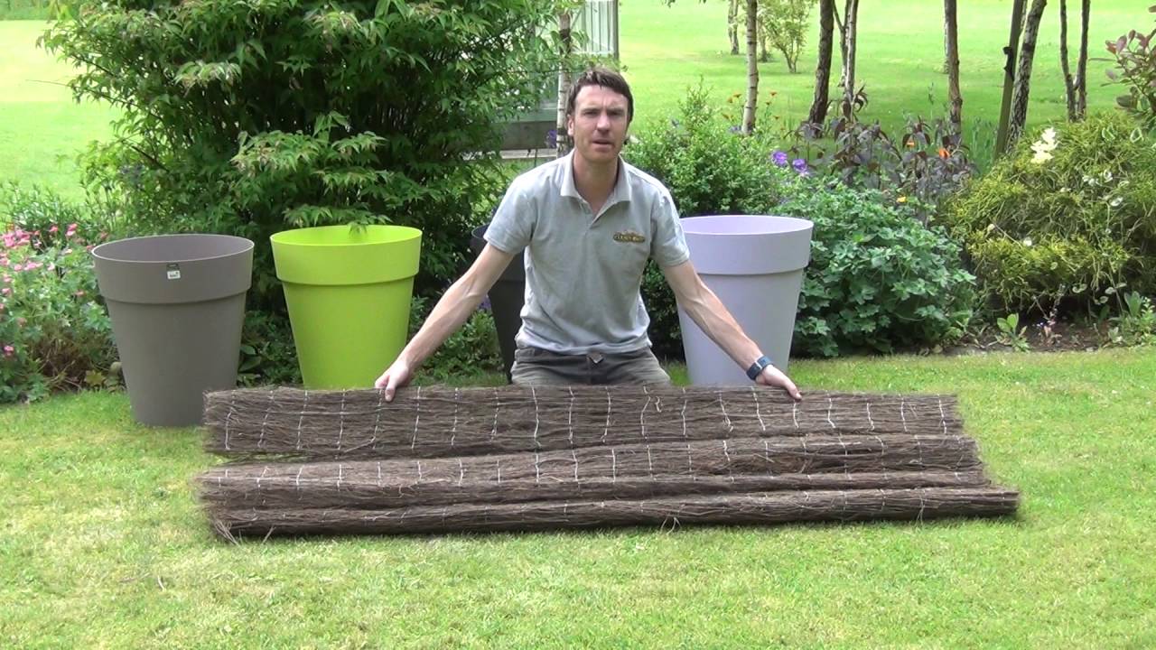 2m Brushwood Thatch Fencing Screen - YouTube