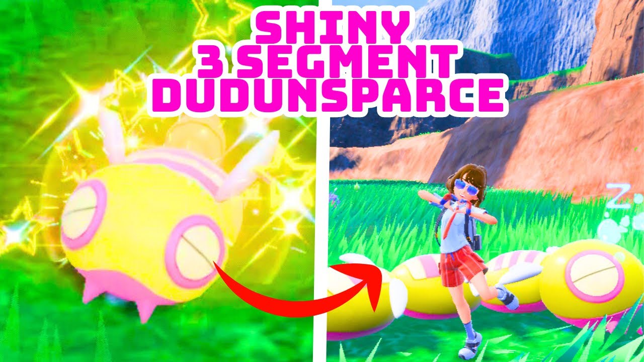 Getting 3 Segment SHINY Dudunsparce in Pokemon Scarlet and Violet - YouTube