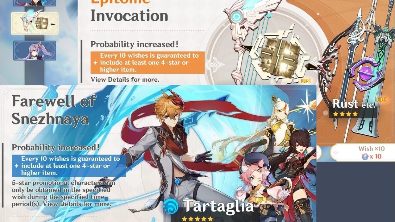 Genshin Impact - Tartaglia Banner Pulls (Trying to get Diona) - YouTube