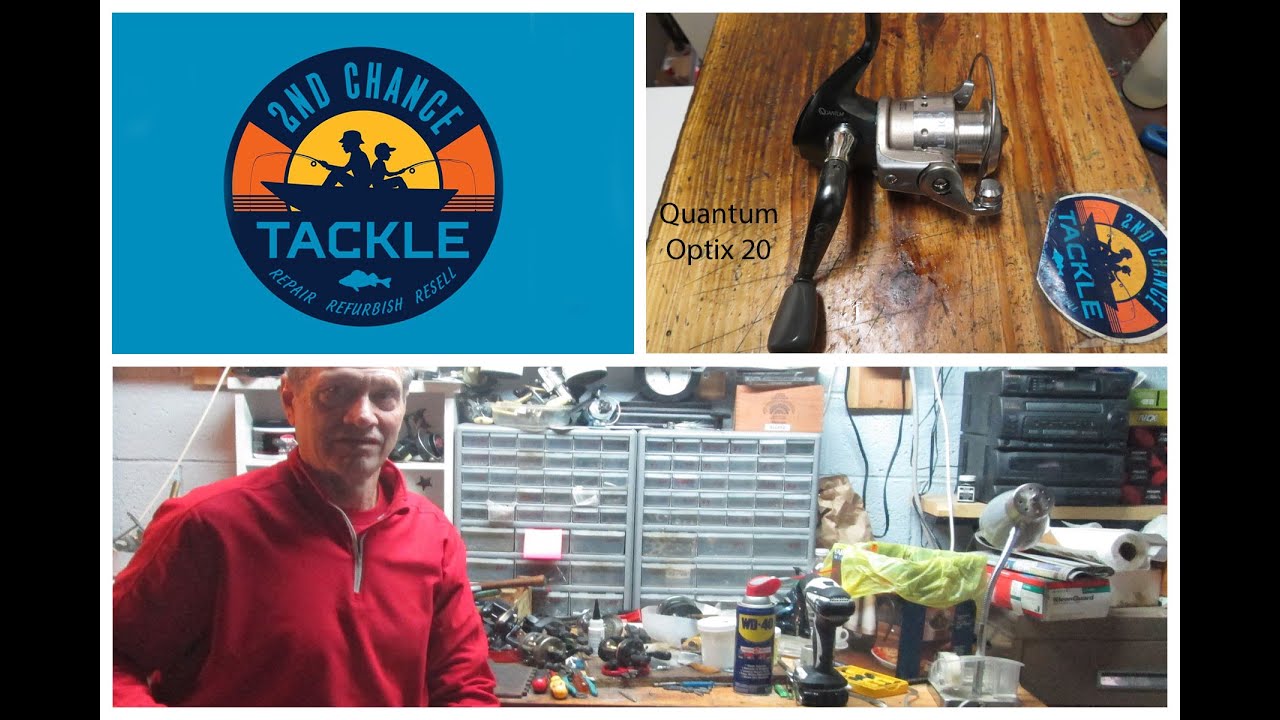 Quantum Optix 20 spin fishing reel how to service - YouTube