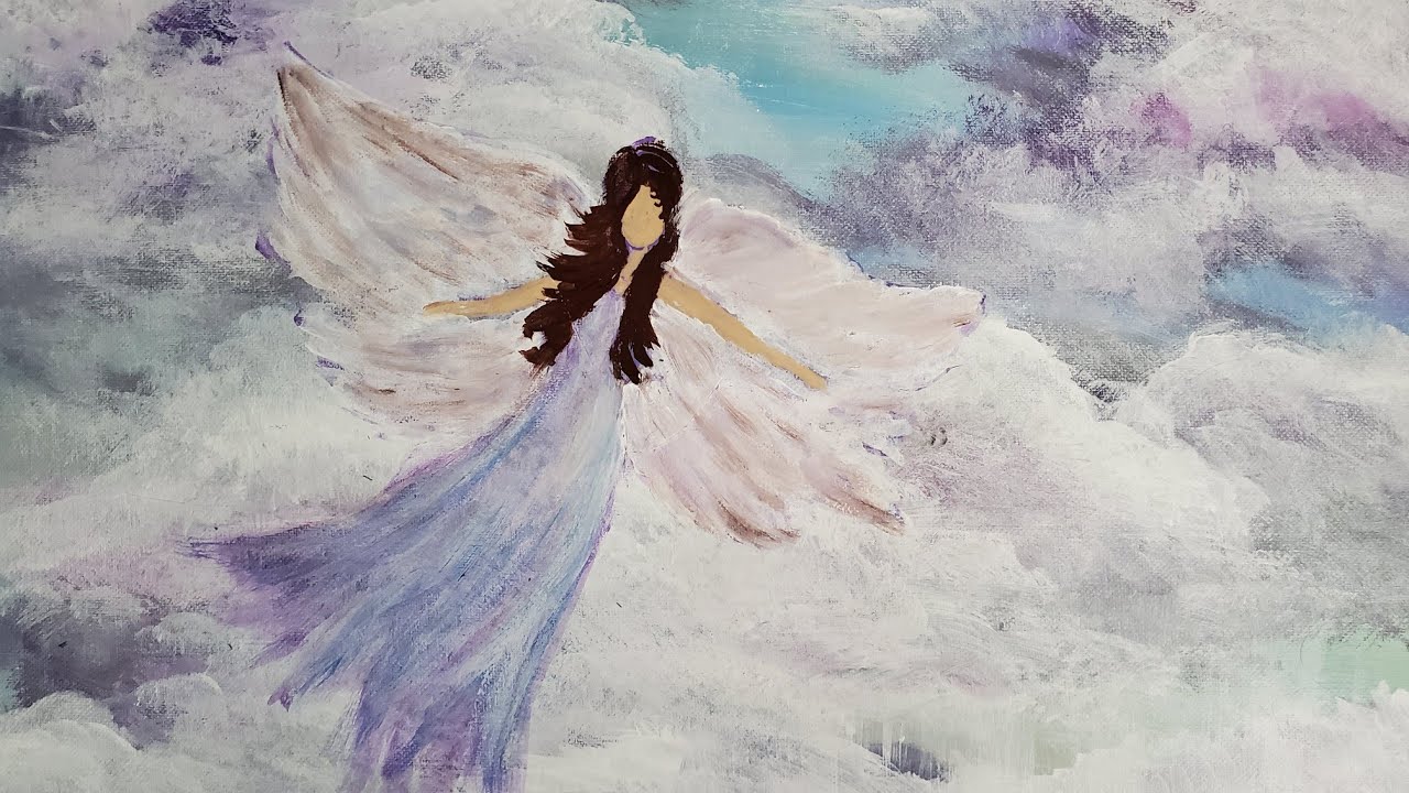 Ministering Angels - Acrylic Painting Lesson - First Angel - Part Three ...