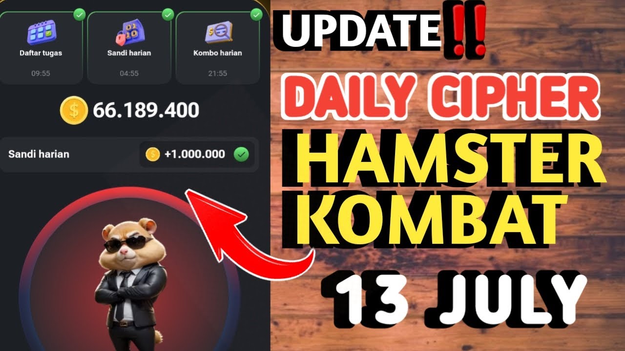 13 July Daily Cipher Codes Hamster Kombat Today Get 1,000,000 Free ...
