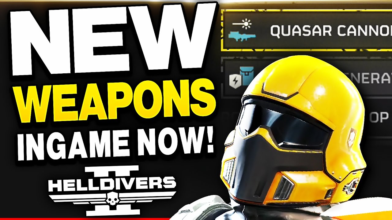Helldivers 2 NEW WEAPONS! Ingame NOW! Quaser Cannon & Chainsaw! - YouTube