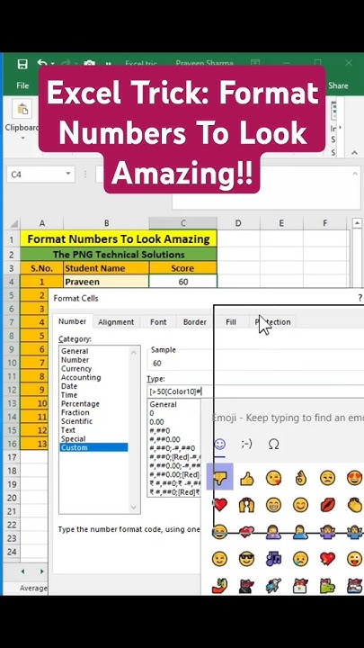 Excel Trick: Format Numbers To Look Amazing!! - YouTube