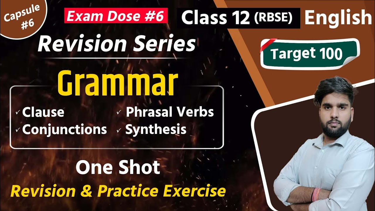 English | Class 12 | Complete Grammar | Revision Series | Exam Dose 6 ...