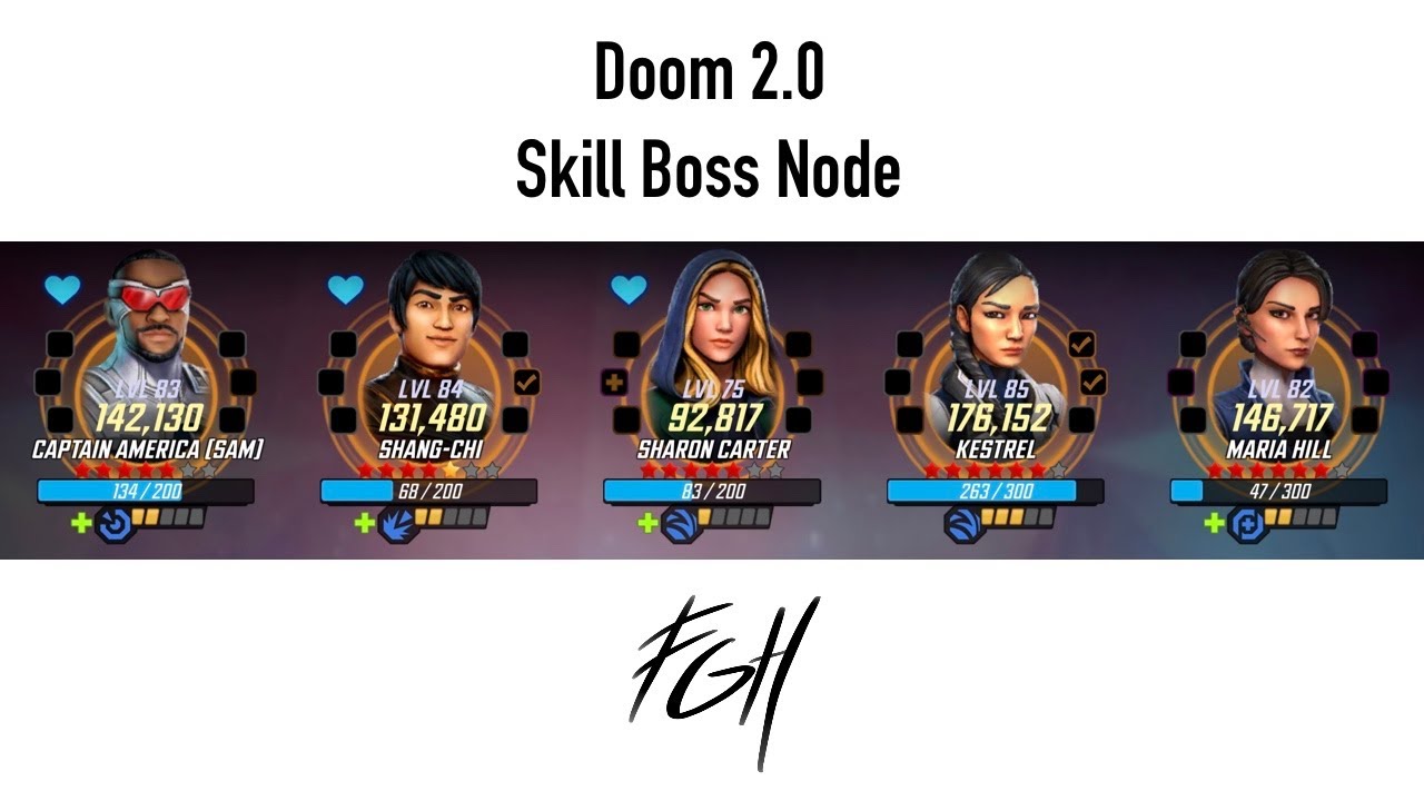 Doom Raid 2 Skill Boss Node - One Shot Node F6 J12 - Marvel Strike Force MSF - YouTube