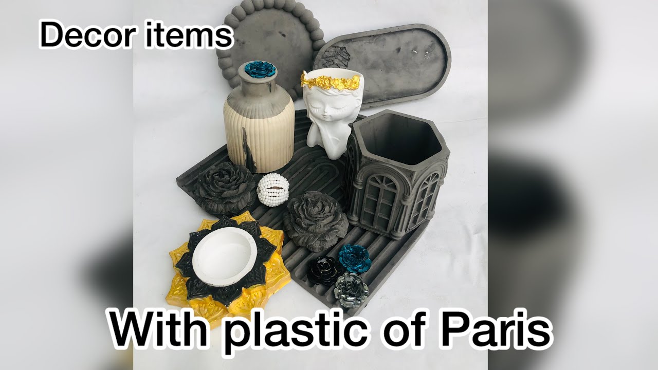 How to made plastic of Paris decor items - YouTube