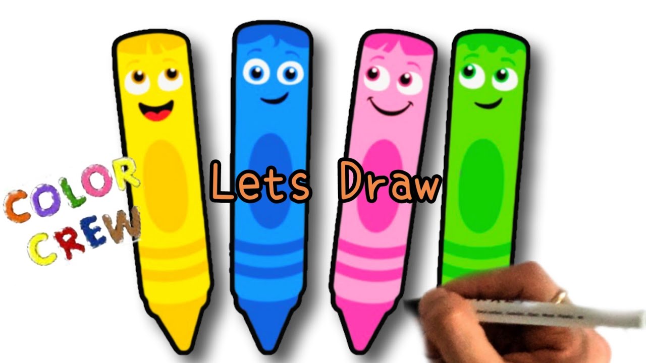 COLOR CREW EASY DRAWING @BabyFirstTV - YouTube