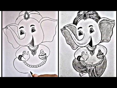 || How to draw cute bappa || #bappa #ganeshadrawing - YouTube