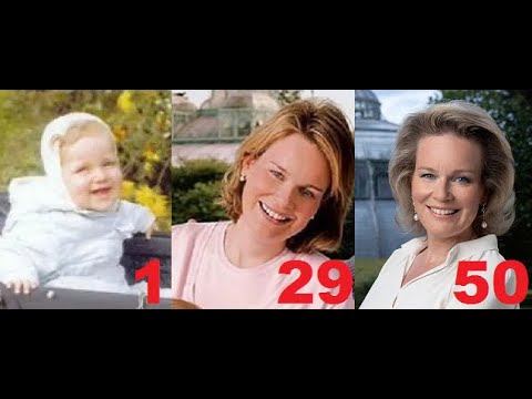 Queen Mathilde from 1 to 50 years old