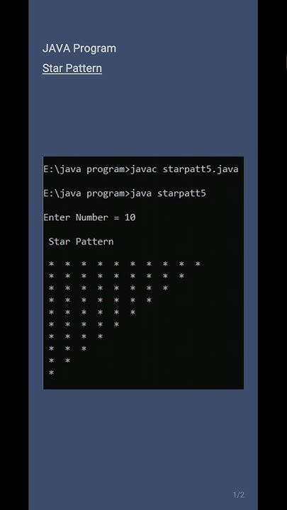 ⭐ Star Pattern In Java | Part 5 #shorts#study#javapattern#codingshortvideo # ...