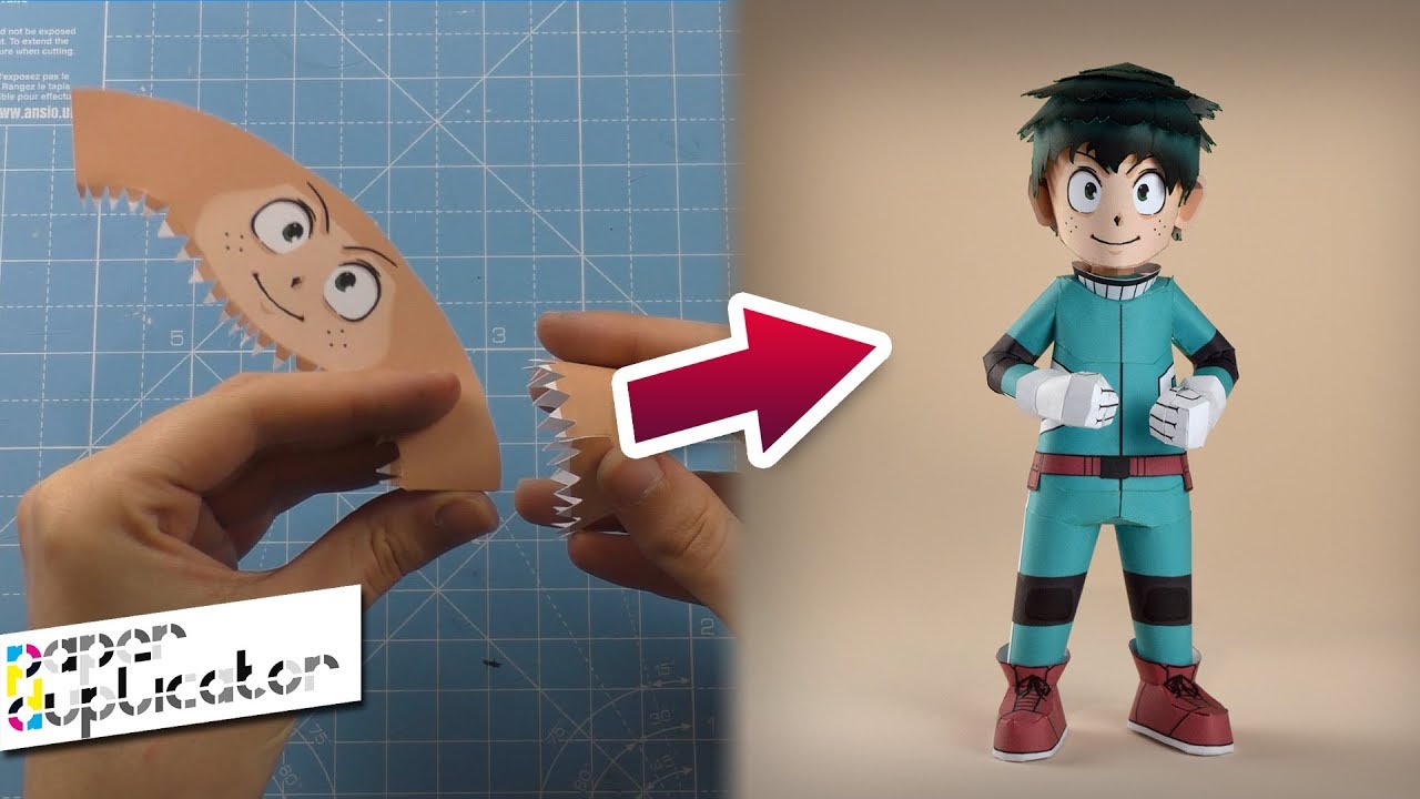 How to Build Your Own Deku Paper Toy Papercraft Video Guide - YouTube