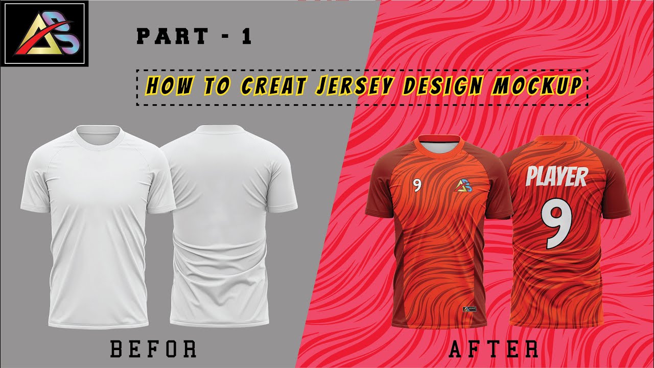 How to jersey design mockup (part-1) - YouTube