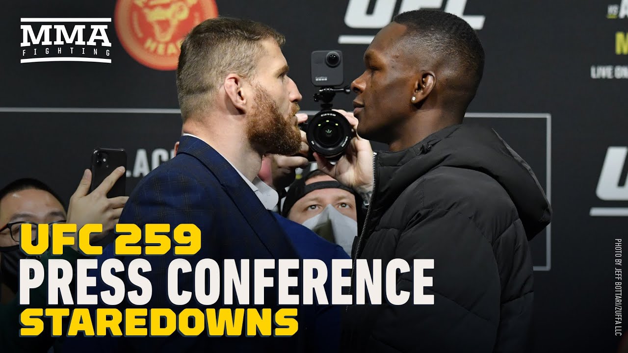 UFC 259 Press Conference Staredowns - MMA Fighting - YouTube