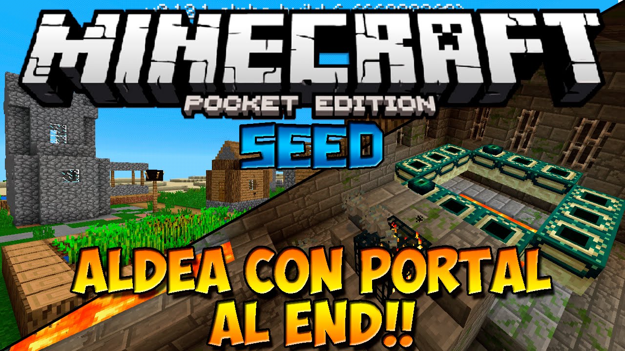 Seeds Para Minecraft PE 014.0: SEED DE ALDEA CON PORTAL AL END PARA ...