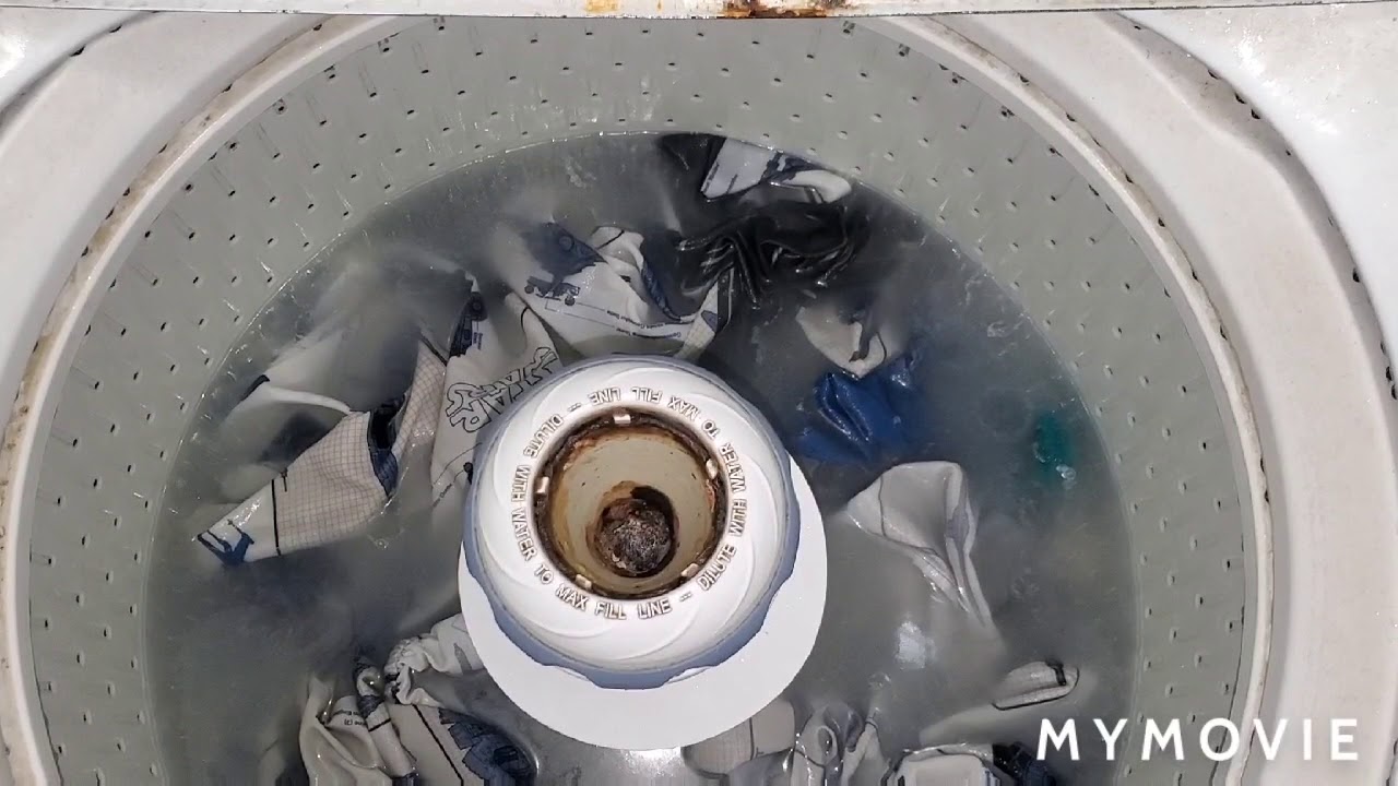 Washing a bed sheet in the Maytag Atlantis washer - YouTube