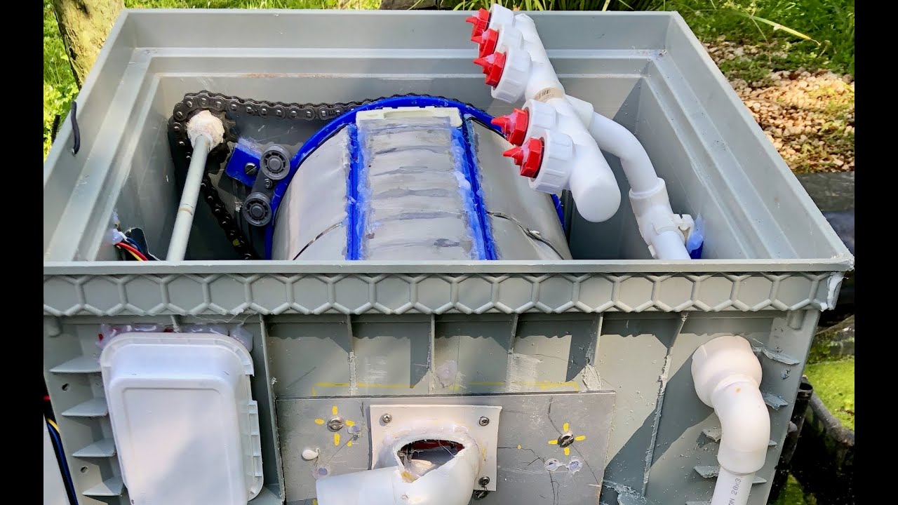 how to make diy and auto drum filter for crystal clear water for koi ...