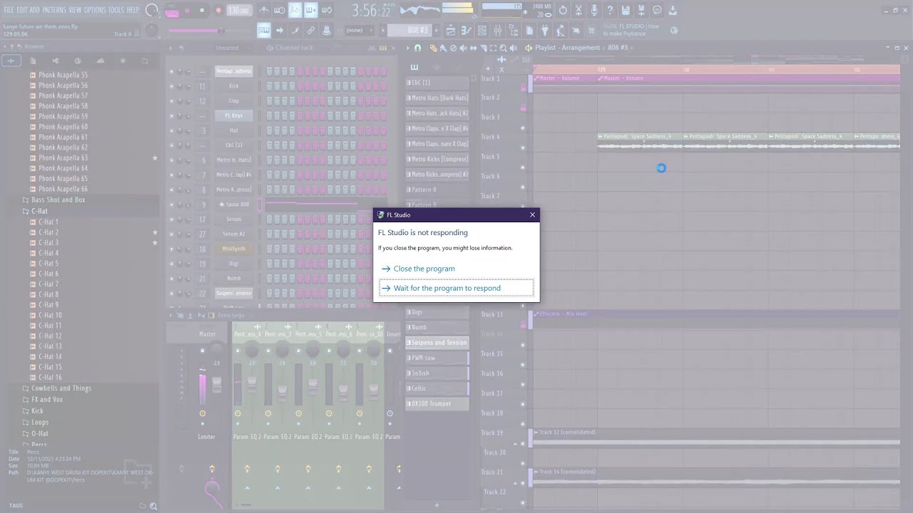 FL Studio CPU Meter Goes to 115 - YouTube