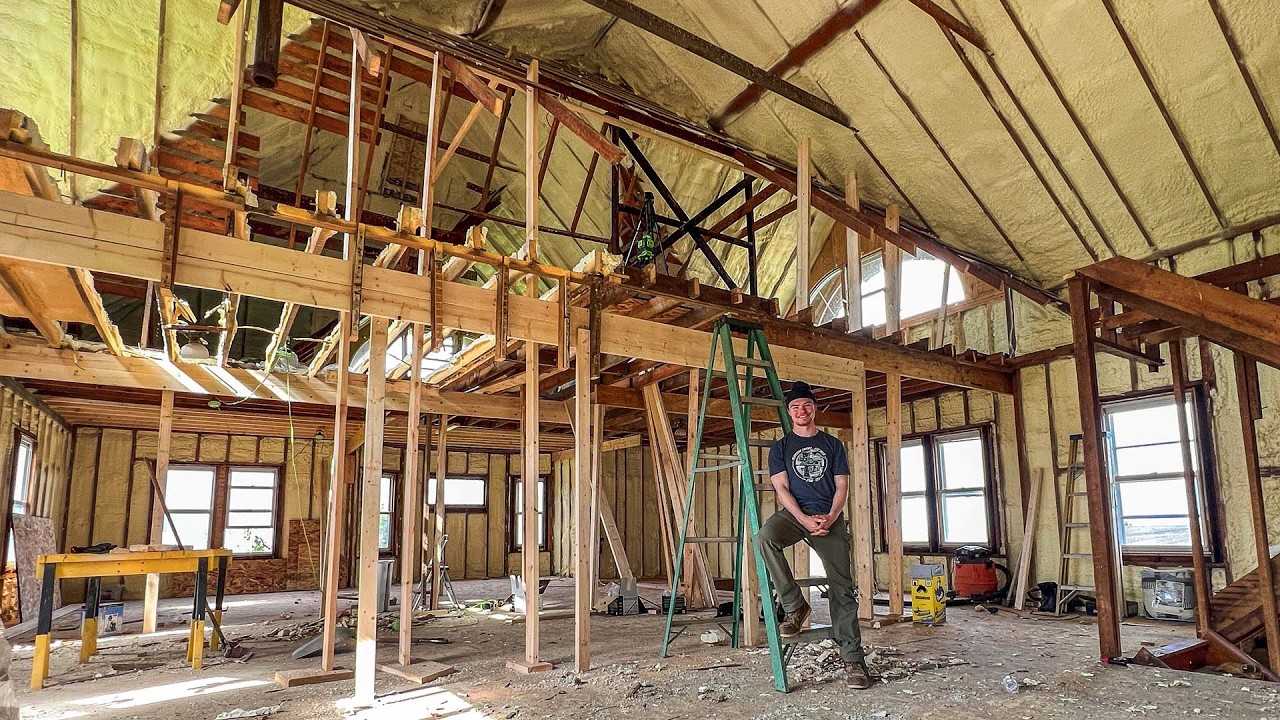 Restoring A $7,000 Mansion: INCREDIBLE Dream Attic Rebuild (Pt. 1/3 ...