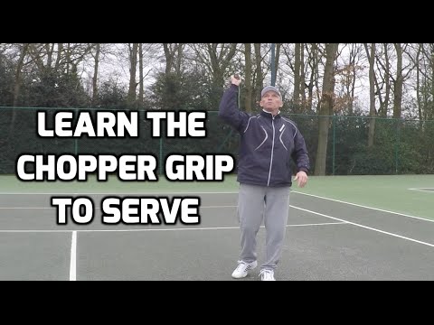 Learn To Use The Chopper Grip On Your Serve - YouTube