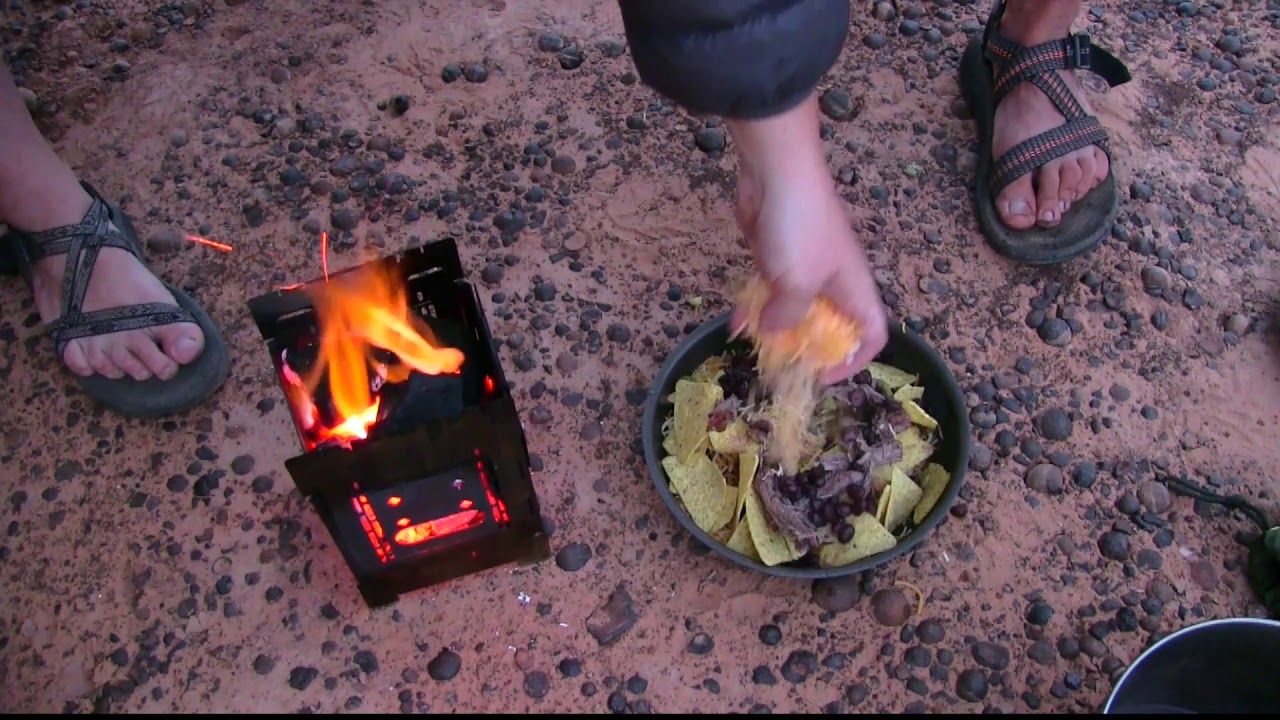 Campfire Nachos! Baked In The New Fry Pan Mess Kit (Ultralight Dutch ...