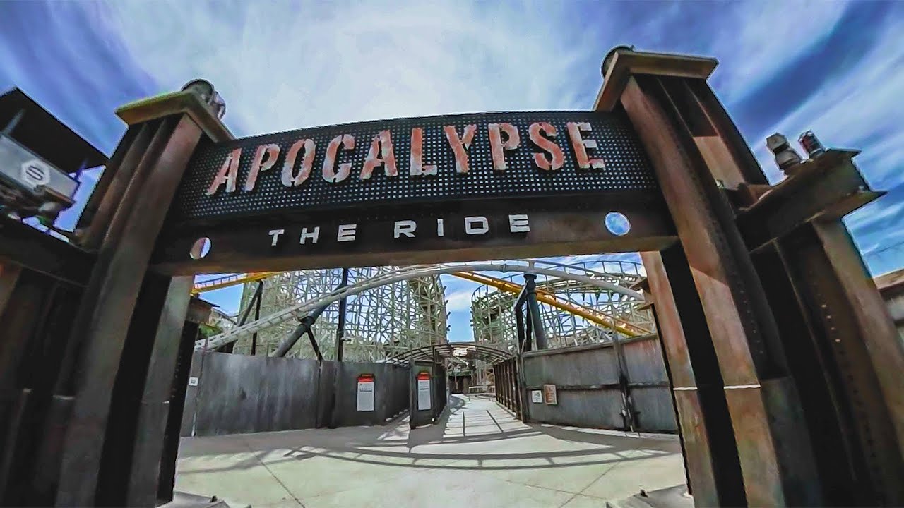 Apocalypse the Ride in 360° at Six Flags Magic Mountain - YouTube