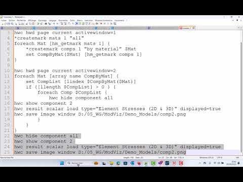 Mixing HyperMesh and HyperView scripting - YouTube