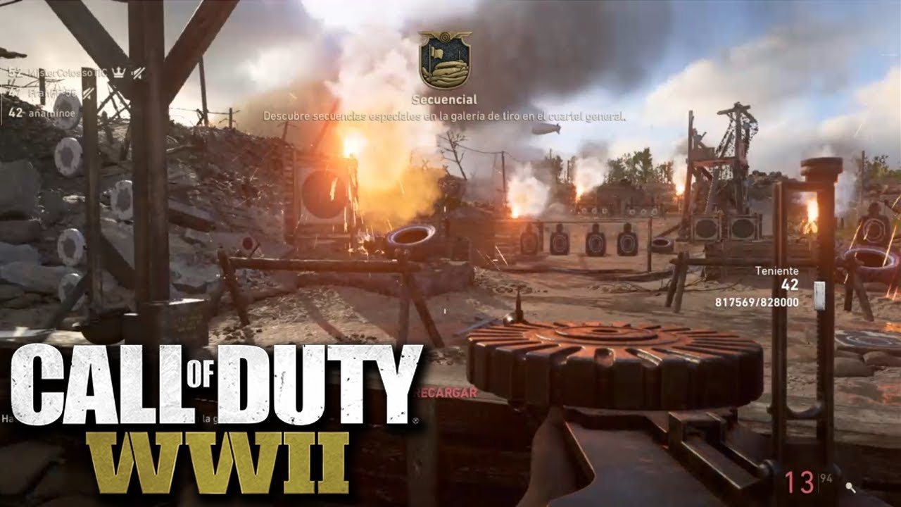 CALL OF DUTY WWII ACTIVAR TODAS LAS SECUENCIAS CAMPO DE TIRO CUARTEL ...