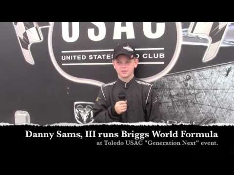 Danny Sams, III Runs Briggs World Formula at Toledo - YouTube