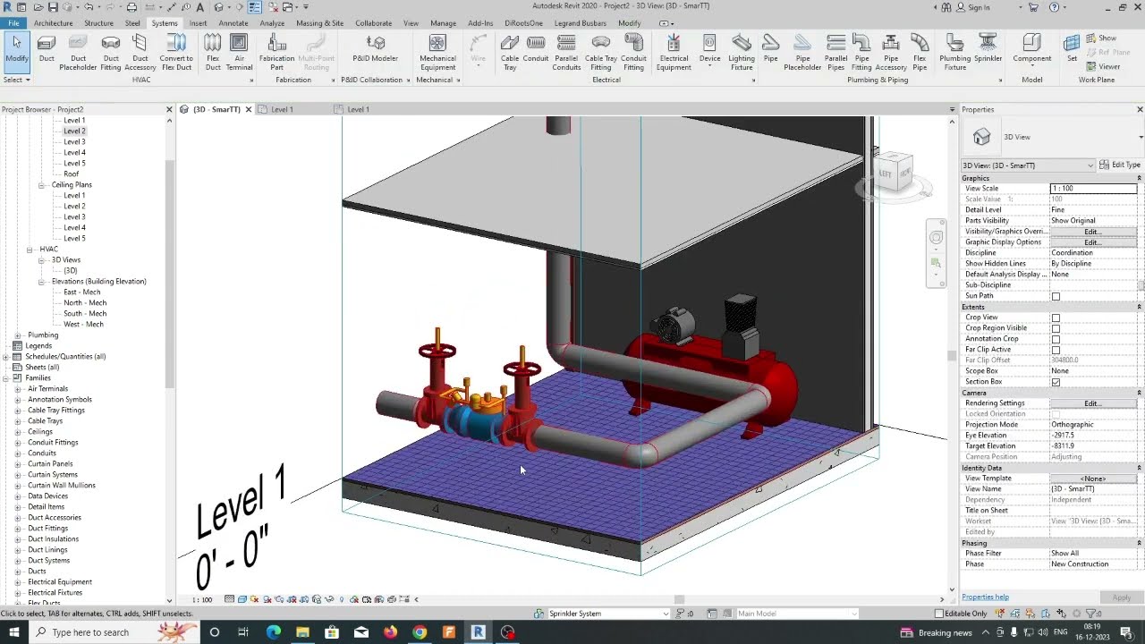 Designing a Functional Sprinkler System in Revit - Setting Up Project ...