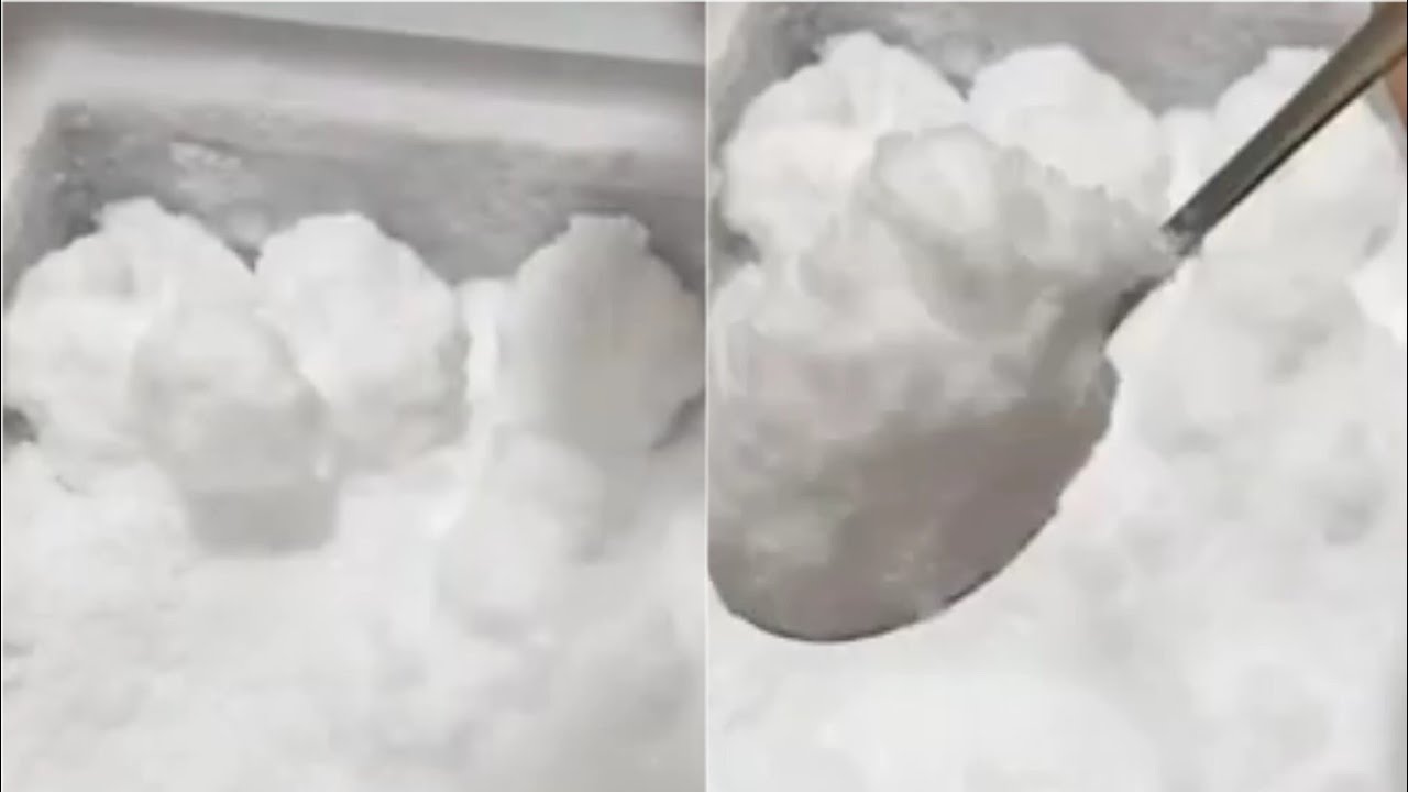 Huge Deep freezer frost squeaky chunks eating with spoon 🤤😍 Ice Asmr ️ ...