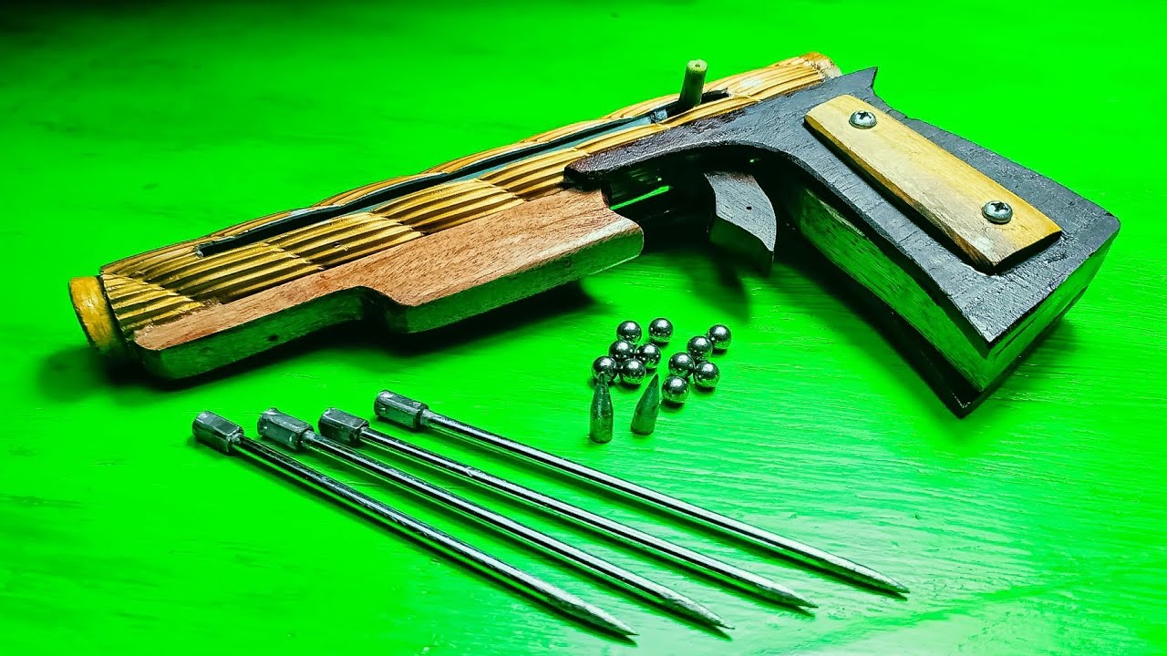 DIY Slingshot Gun Gold Tube - YouTube