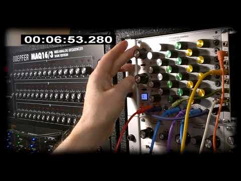 Behringer Clocked Sequential Control Module 1027 first experiments synced with other sequencers ...