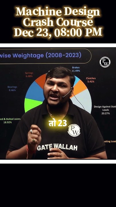 Get Ready to Join the Machine Design Crash Course🔥 #PW #GATE - YouTube