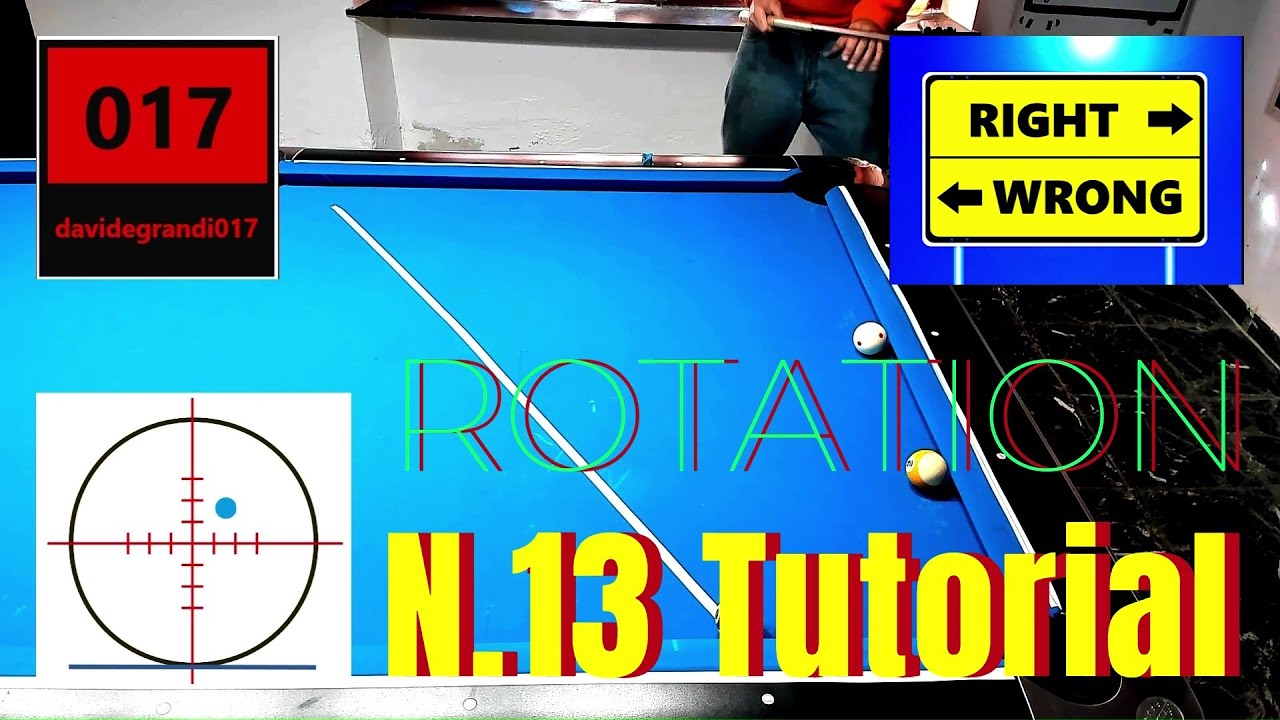 POOL TUTORIAL HOW TO MAKE ROTATION BALL RIGHT - WRONG #13 #pool # ...