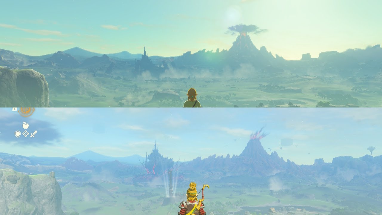 BOTW Vs. TOTK: The View from the Shrine of Resurrection - YouTube