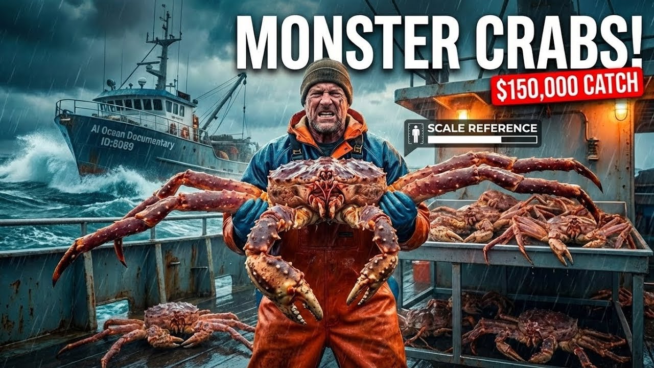 CATCHING 30KG MONSTER KING CRABS in Extreme Bering Sea Storm!, AI Ocean ...