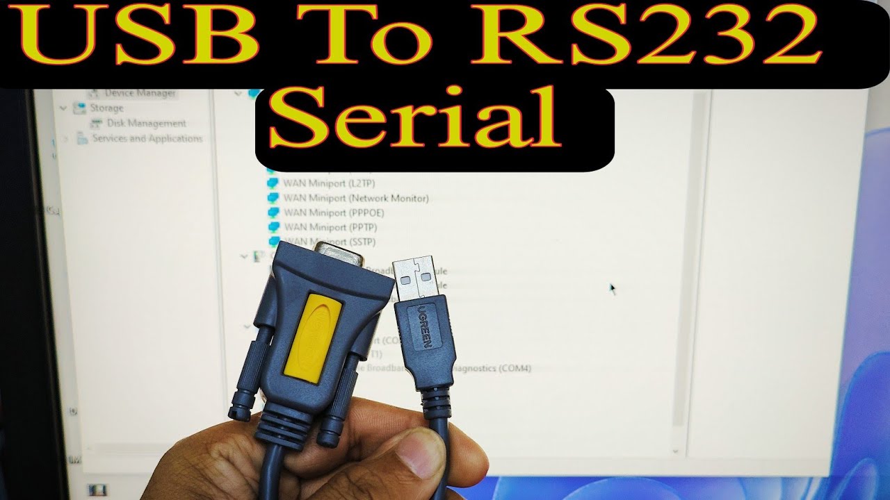 UGreen usb to rs232 db9 Serial Female Converter Adapter Cable Unboxing ...