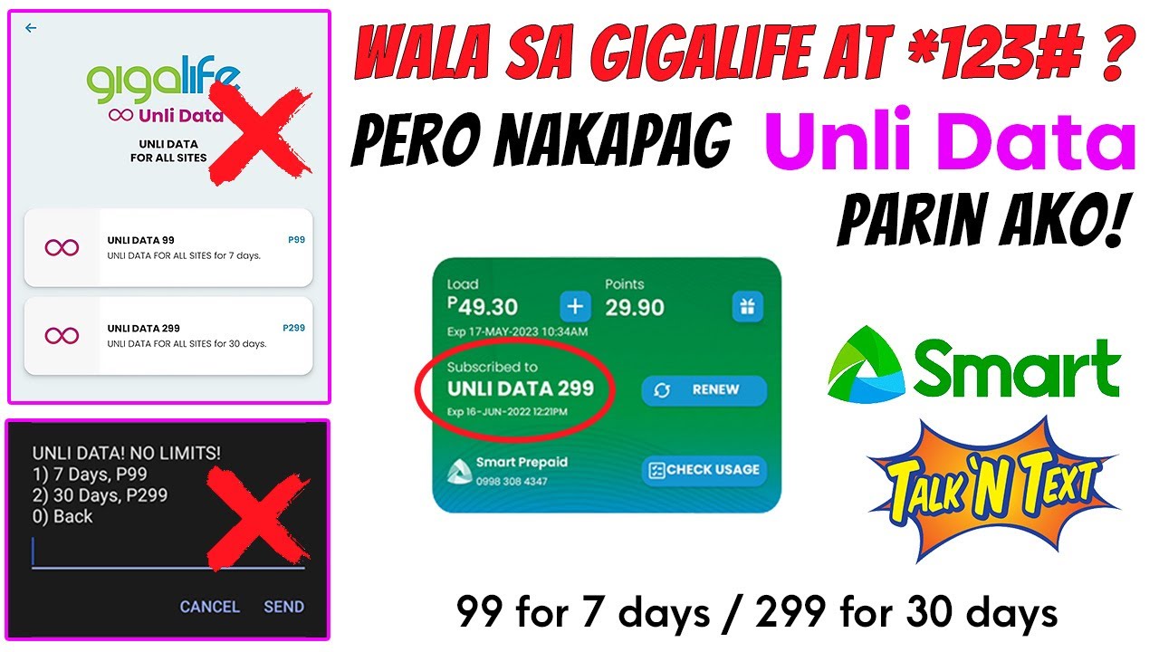 Smart and TNT UNLI DATA Bypass Register - Brand new and old SIM - YouTube