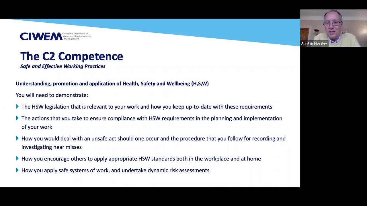CIWEM Chartership webinar series: Competencies C, D and E | Part 3 ...