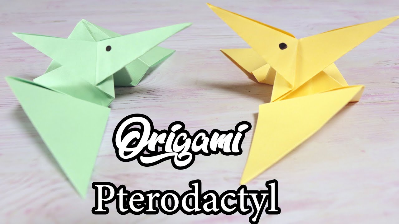 Origami Pterosaurs Easy How To Make an Origami pteranodon Paper ...