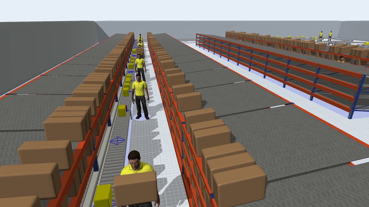 EESC FlexSim Warehouse - YouTube