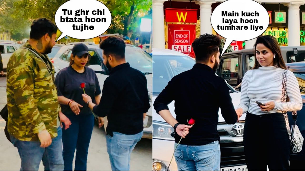 Rose day Special Prank On Stranger🌹|Gone Romantic| Giving Rose ️🌹 ...